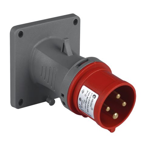 Angled Panel Mount Appliance Inlet | 16 - 32A Plugs and Sockets